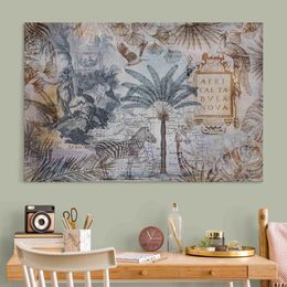 Akustikbild Vintage Collage Landkarte Afrika