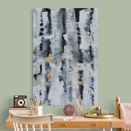 Akustikbild Abstraktes Aquarell mit Gold