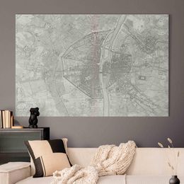 Akustikbild Vintage Karte Paris