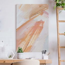 Bilderwelten Akustikbild originell bunt modern Schallschutzbild - Pink und Vanille II - Wandbild Wohnzimmer Schlafzimmer