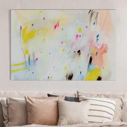 Bilderwelten Akustikbild originell bunt Abstrakt Schallschutzbild - Pastell Konfetti Ausbruch - Wandbild Wohnzimmer Schlafzimmer
