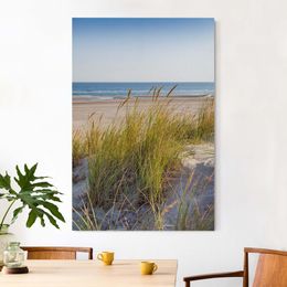Bilderwelten Akustikbild Strand beige Motiv Schallschutzbild - Strandd&uuml;ne am Meer - D&uuml;nen Wohnzimmer Schlafzimmer