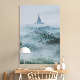 Akustikbild Morgennebel &uuml;ber dem Dschungel von Bagan