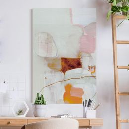 Bilderwelten Akustikbild originell orange Abstrakt Schallschutzbild - Ravel I - Wandbild Wohnzimmer Schlafzimmer