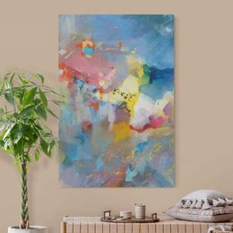 Bilderwelten Akustikbild originell bunt Abstrakt Schallschutzbild - Pastell-Explosion - Wandbild Wohnzimmer Schlafzimmer