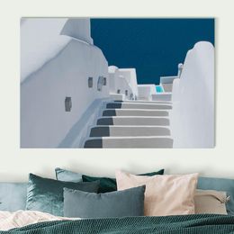 Bilderwelten Akustikbild Santorinis Treppe ins Meer