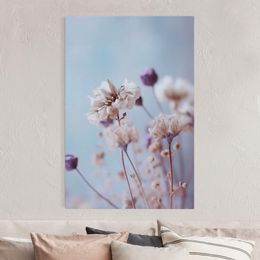 Bilderwelten Akustikbild Blumen beige Vintage Schallschutzbild - Trockenblumen Nahaufnahme - Gr&auml;ser Wohnzimmer Schlafzimmer