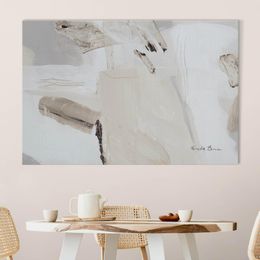 Bilderwelten Akustikbild originell beige Abstrakt Schallschutzbild - Stumm - Wandbild Wohnzimmer Schlafzimmer