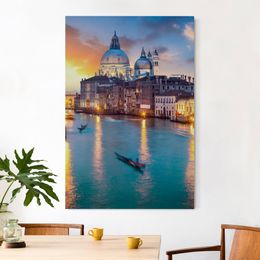 Bilderwelten Akustikbild Strand t&uuml;rkis Motiv Schallschutzbild - Sunset in Venice - Italien Wohnzimmer Schlafzimmer