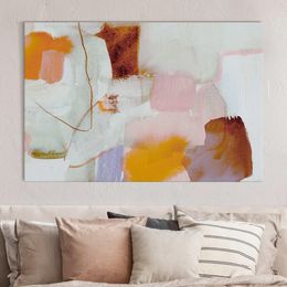 Bilderwelten Akustikbild originell orange Abstrakt Schallschutzbild - Ravel I - Wandbild Wohnzimmer Schlafzimmer