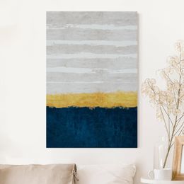 Bilderwelten Akustikbild originell beige modern Schallschutzbild - Streifen - Wandbild Wohnzimmer Schlafzimmer
