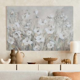 Bilderwelten Akustikbild Wei&szlig;e sommerliche Blumen