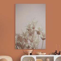 Akustikbild Sepia Trockenblumen