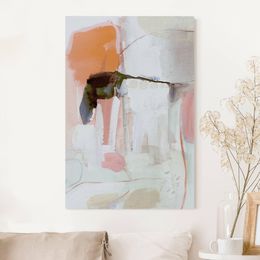 Bilderwelten Akustikbild originell orange Abstrakt Schallschutzbild - Ravel II - Wandbild Wohnzimmer Schlafzimmer