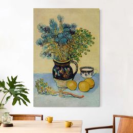 Bilderwelten Akustikbild Blumen gelb modern Schallschutzbild - Van Gogh - Stillleben - Obst Wohnzimmer Schlafzimmer