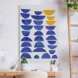 Bilderwelten Akustikbild originell blau Abstrakt Schallschutzbild - Augenlider I - Wandbild Wohnzimmer Schlafzimmer