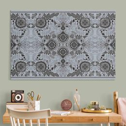 Akustikbild Detailliertes Boho Muster in Grau