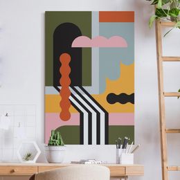 Bilderwelten Akustikbild originell bunt Abstrakt Schallschutzbild - An einem besseren Ort - Wandbild Wohnzimmer Schlafzimmer