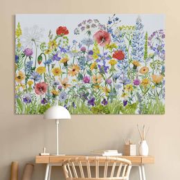 Akustikbild Aquarellierte Blumenwiese