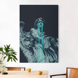 Bilderwelten Akustikbild originell blau Fotomontage Schallschutzbild - Digitale Tr&auml;nen - Wandbild Wohnzimmer Schlafzimmer