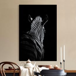 Akustikbild Dunkle Zebra Silhouette