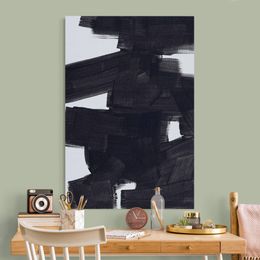 Akustikbild Kr&auml;ftige schwarze Pinselstriche