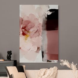 Bilderwelten Akustikbild Blumen rosa modern Schallschutzbild - Abstrakte Blume Rosa - Wandbild Wohnzimmer Schlafzimmer