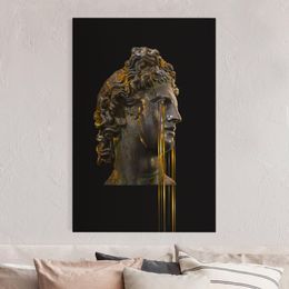Bilderwelten Akustikbild originell schwarz Fotomontage Schallschutzbild - Apollo weint - Wandbild Wohnzimmer Schlafzimmer