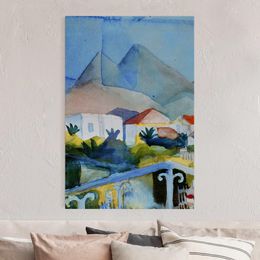 Bilderwelten Akustikbild originell bunt modern Schallschutzbild - August Macke - Saint Germain bei Tunis - Wandbild Wohnzimmer Schlafzimmer