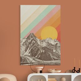 Akustikbild Berge mit buntem Himmel