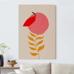 Bilderwelten Akustikbild Kulinarisch rosa Tropisch Schallschutzbild - Pfirsichpflanze in Rosa - Pflanzen K&uuml;che