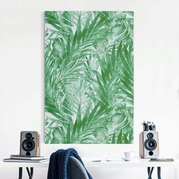 Bilderwelten Akustikbild gr&uuml;n Tropisch Schallschutzbild - Tropisches Unterholz Gr&uuml;n - Pflanzen Wohnzimmer Schlafzimmer