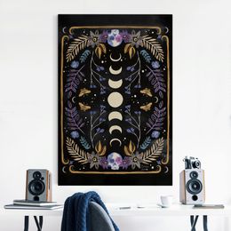 Bilderwelten Akustikbild Blumen schwarz modern Schallschutzbild - Mystische Zeiten - Energiebilder Wohnzimmer Schlafzimmer