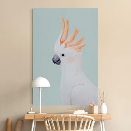 Akustikbild Kakadu vor Pastellblau