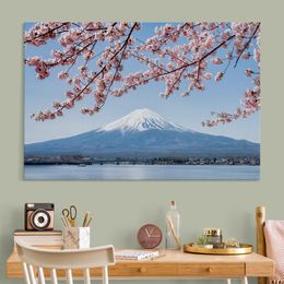 Akustikbild Kirschbl&uuml;ten mit Berg Fuji