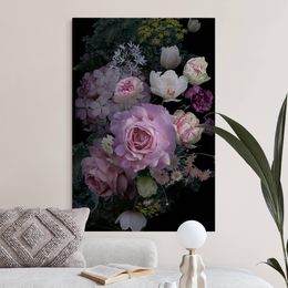 Bilderwelten Akustikbild rosa Motiv Schallschutzbild - Rosentraum Bouquet - Rose Wohnzimmer Schlafzimmer