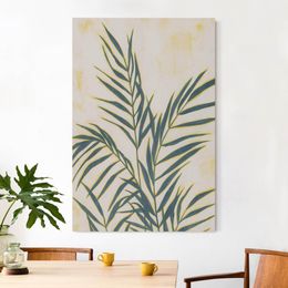 Bilderwelten Akustikbild Natur gr&uuml;n Tropisch Schallschutzbild - Palmenwedel im Sonnenlicht - Palme Wohnzimmer Schlafzimmer