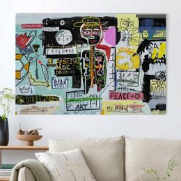 Bilderwelten Akustikbild Spr&uuml;che bunt Street Art Steinoptik - Abstract Graffiti Art - Backstein Jugendzimmer