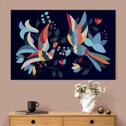 Akustikbild Bunte V&ouml;gel Illustration
