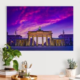 Bilderwelten Akustikbild Stadt violett Motiv Schallschutzbild - Das ist Berlin! - Architektur Wohnzimmer Schlafzimmer