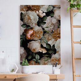 Bilderwelten Akustikbild Rote Rosen mit Wei&szlig;en Rosen II