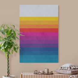 Akustikbild Retro Regenbogen Streifen