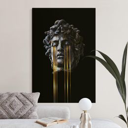 Bilderwelten Akustikbild originell schwarz Fotomontage Schallschutzbild - Weinende Medusa - Wandbild Wohnzimmer Schlafzimmer