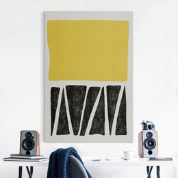 Bilderwelten Akustikbild originell schwarz Abstrakt Schallschutzbild - Abstrakte Formen - Wandbild Wohnzimmer Schlafzimmer