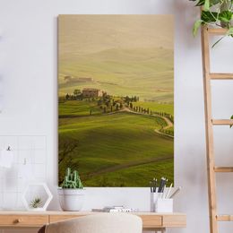 Bilderwelten Akustikbild Natur gr&uuml;n Motiv Schallschutzbild - Chianti Toskana - Architektur Wohnzimmer Schlafzimmer