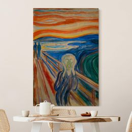 Bilderwelten Akustikbild originell bunt modern Schallschutzbild - Edvard Munch - Der Schrei - Wandbild Wohnzimmer Schlafzimmer