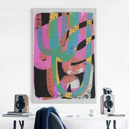 Bilderwelten Akustikbild bunt Pop Art Schallschutzbild - Farbenfrohe Formen - Wandbild Wohnzimmer Schlafzimmer