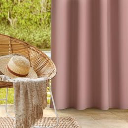 Bilderwelten Outdoor Vorhang nach Ma&szlig; blickdicht rosa Sonnenschutz Unifarben mit &Ouml;sen - Guava Juice - wetterfest Balkon Pergola