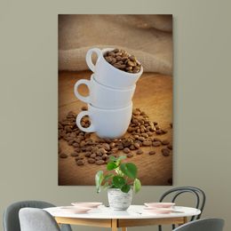 Akustikbild 3 Espressotassen mit Kaffeebohnen II