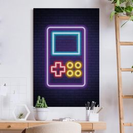 Bilderwelten Akustikbild violett Neon Art Schallschutzbild - Neon Klassik Konsole - Wandbild Jugendzimmer